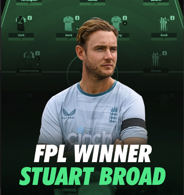 Fantasy Premier League (FPL) Winner Stuart Broad – 1minfootball